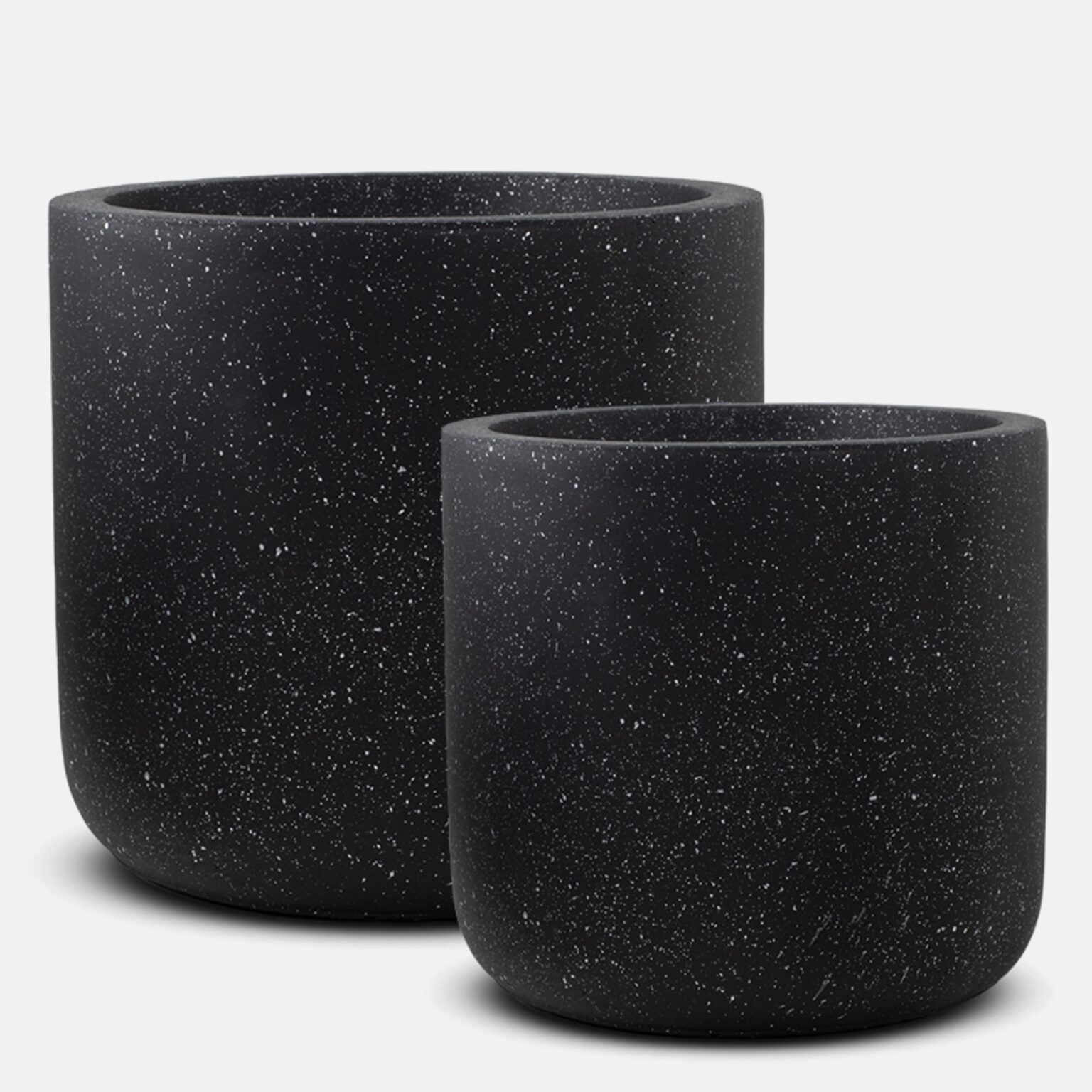 Γλάστρα Fiore Concrete Black Marble (χρώμα Μαύρο) - Geosupplies